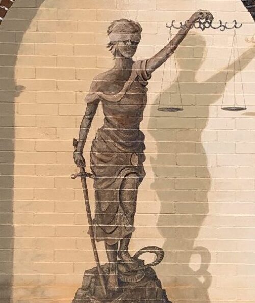 Lady Justice Mural - visitSI