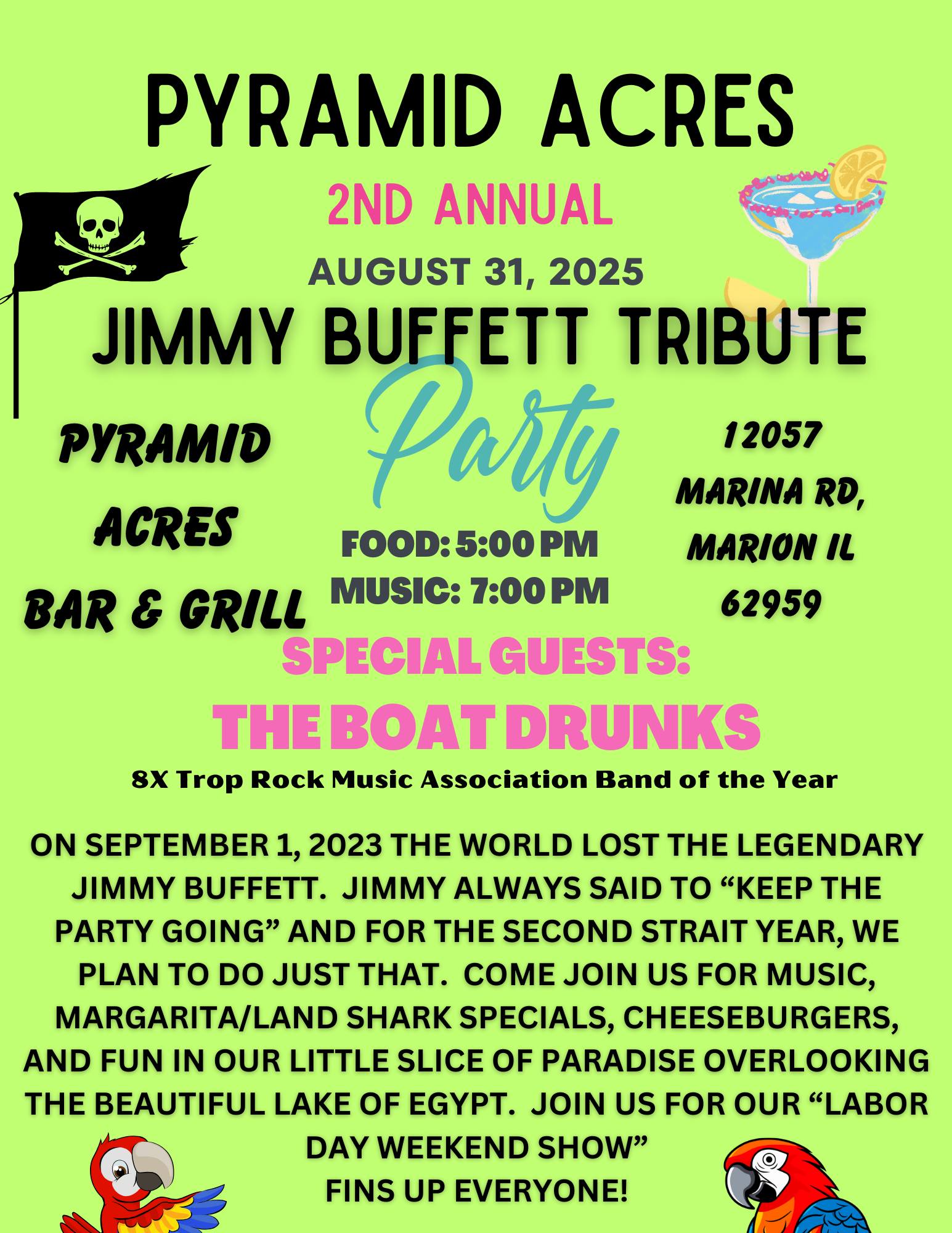 Labor Day Party: Jimmy Buffett Tribute - visitSI juneteenth